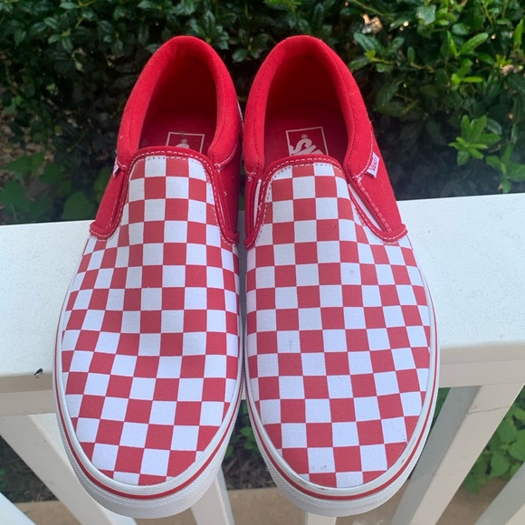 Vans | Shoes | New Vans Vault Og Authentic Red White Checkerboard ...